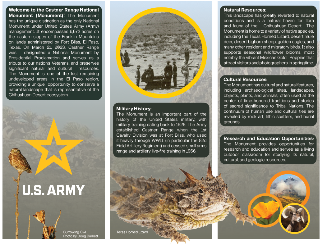 CRNM Brochure – Castner Range National Monument