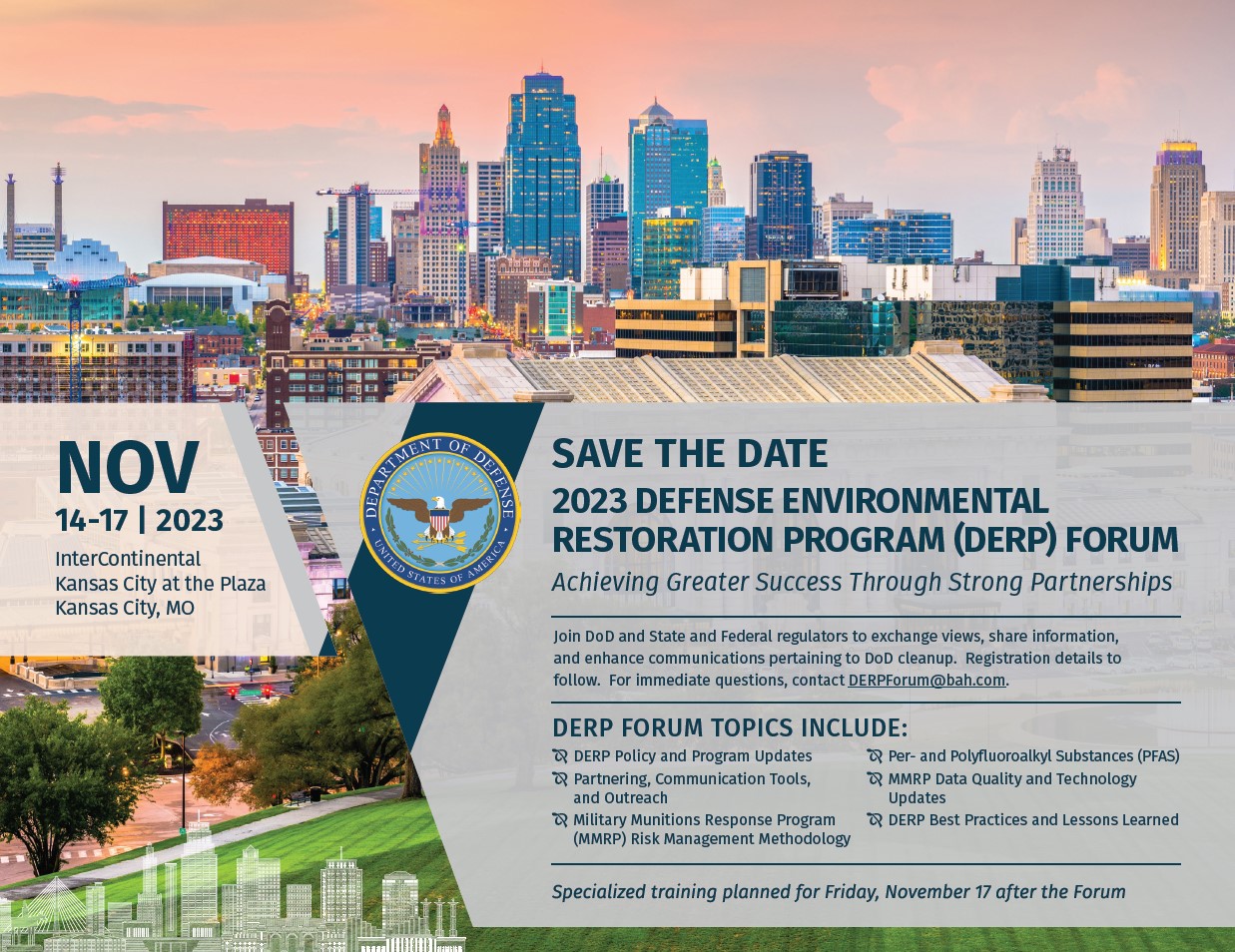 2023 DERP Forum – Defense Environmental Restoration Program