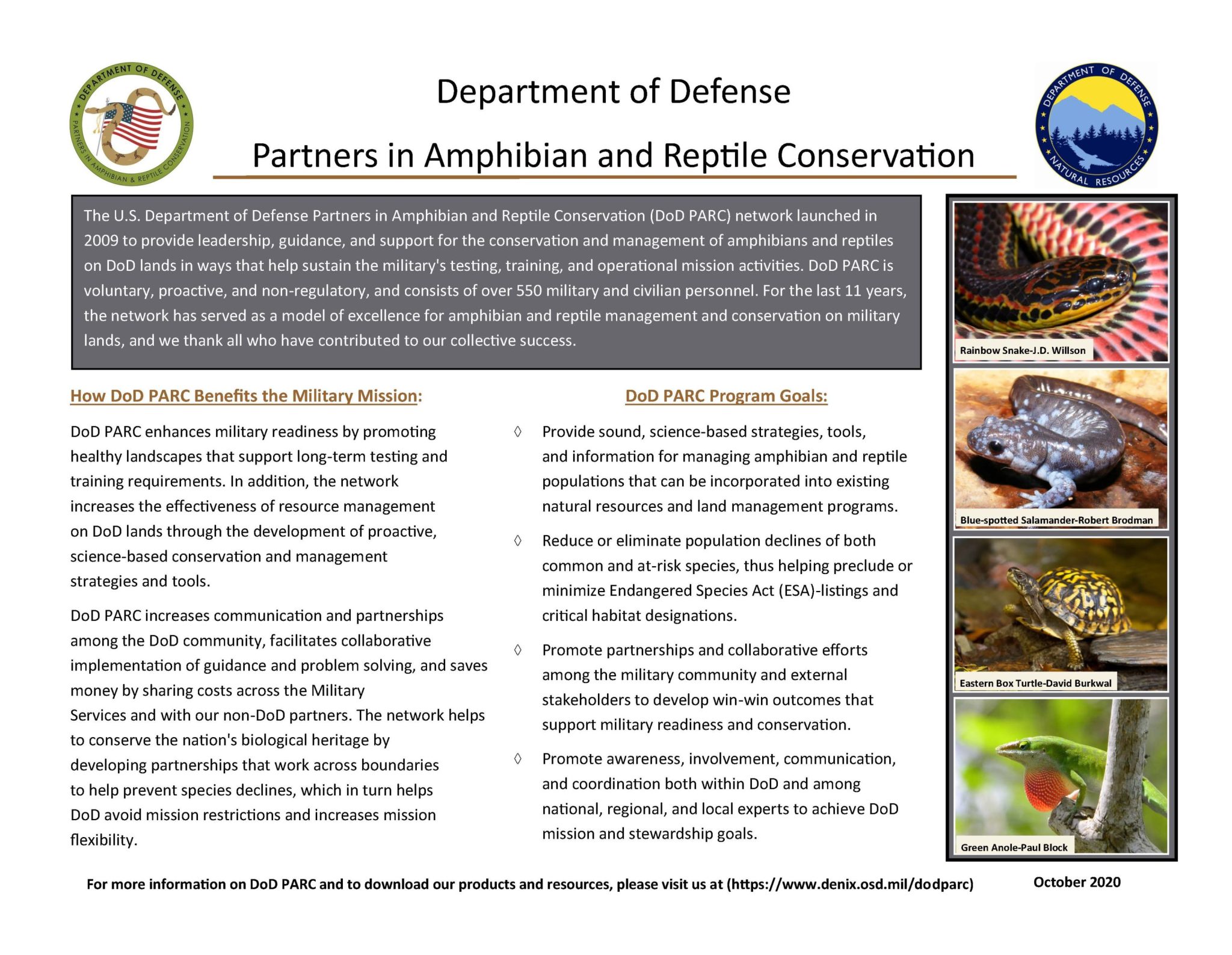 DoD Partners in Amphibian and Reptile Conservation (DoD PARC)